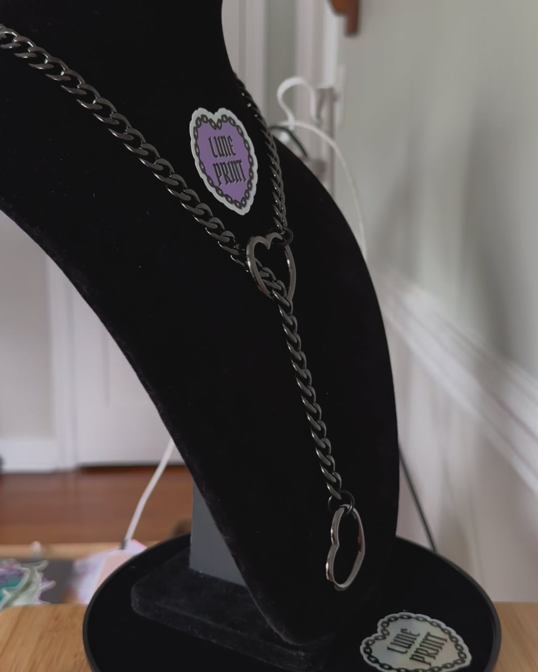 Gunmetal Heart Slip Chain – LunePrint